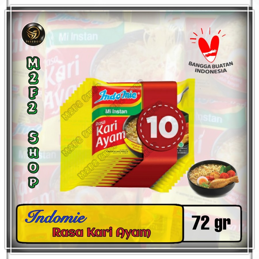 Jual Indomie Mie Instant Kuah Rasa Kari Ayam | Bag - 72 gr (Kemasan 10 ...