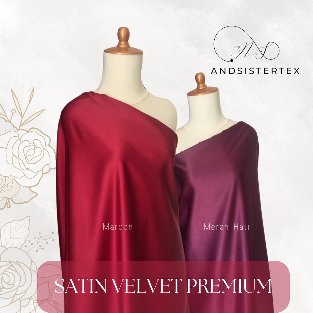 Jual Bahan Kain Satin Velvet Premium Background Backdrop Merah Hati Dan ...