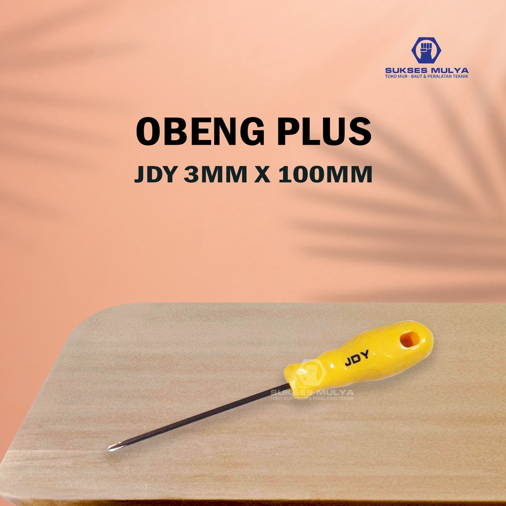 Jual JDY Obeng Plus 3 x 100 Gagang Plastik | Shopee Indonesia