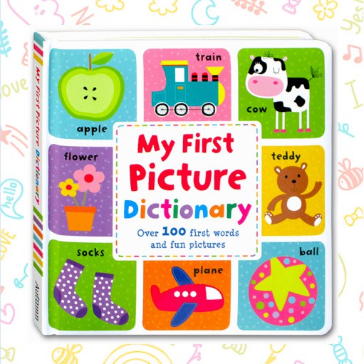 Jual My first Picture Dictionary Board Book with 100 First Words and ...