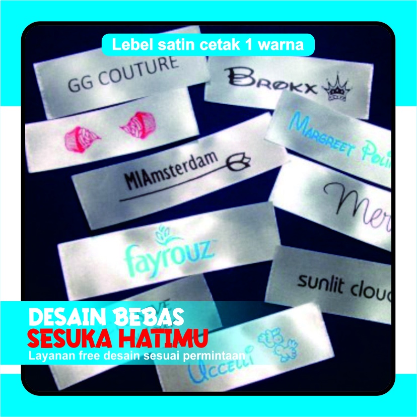 Jual lebel baju / lebel pakaian / lebel hijab / Label Baju Custom ...