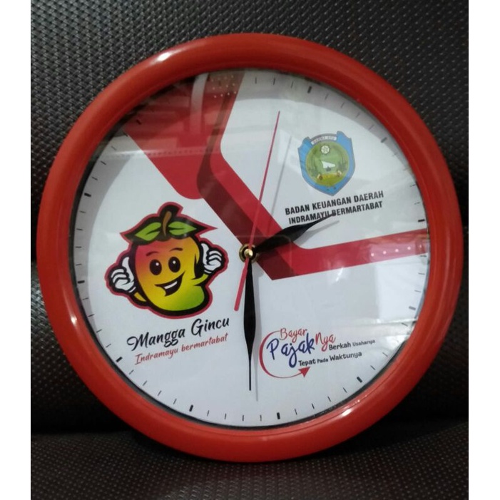 Jual jam dinding 28 cm custom bebas request gambar atau tulisan atau ...