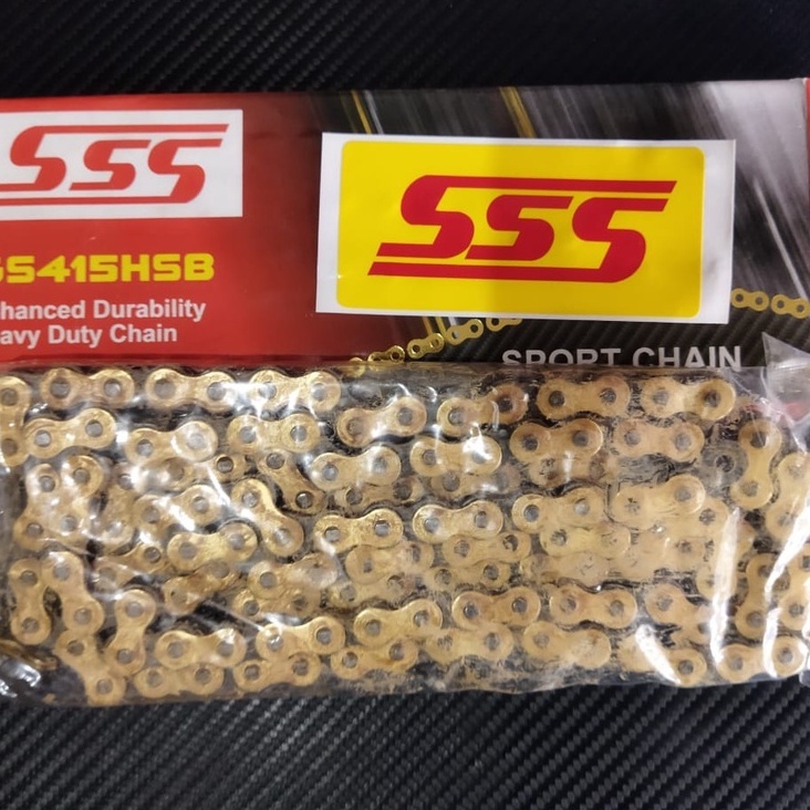Jual SSS Racing Rantai Roda Motor Heavy Duty 415HSB 130L Gold | Shopee Indonesia