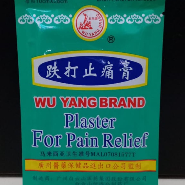 Jual Wu yang brand plaster for pain relief 1 bgks koyo luka dalam ...