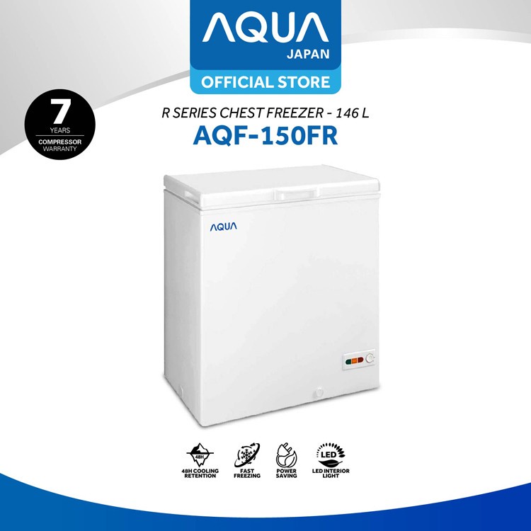 Jual Chest Freezer AQUA Sanyo AQF-150FR 146 Liter Box Freezer AQUA 150 ...