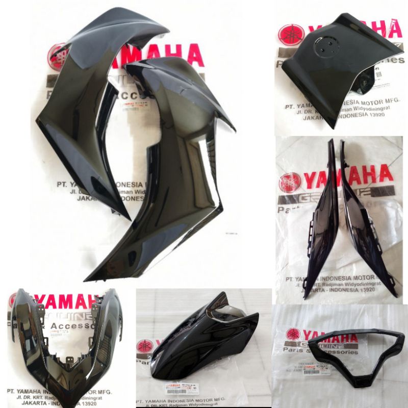 Jual PAKET BODY HALUS ALL NEW AEROX CONNECTED ORIGINAL YAMAHA HITAM ...