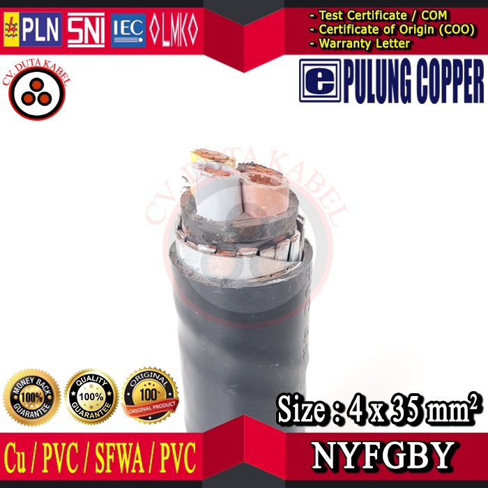 Jual Kabel NYFGBY 4x35 mm2 PULUNG /4 x 35 mm2/4x35mm2/4x35 mm/4x35mm ...
