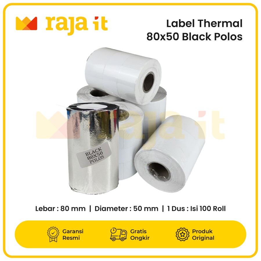 Jual KERTAS Thermal Kasir 80X50 Paper Roll Kertas Struk 80 x 50 (10 ...