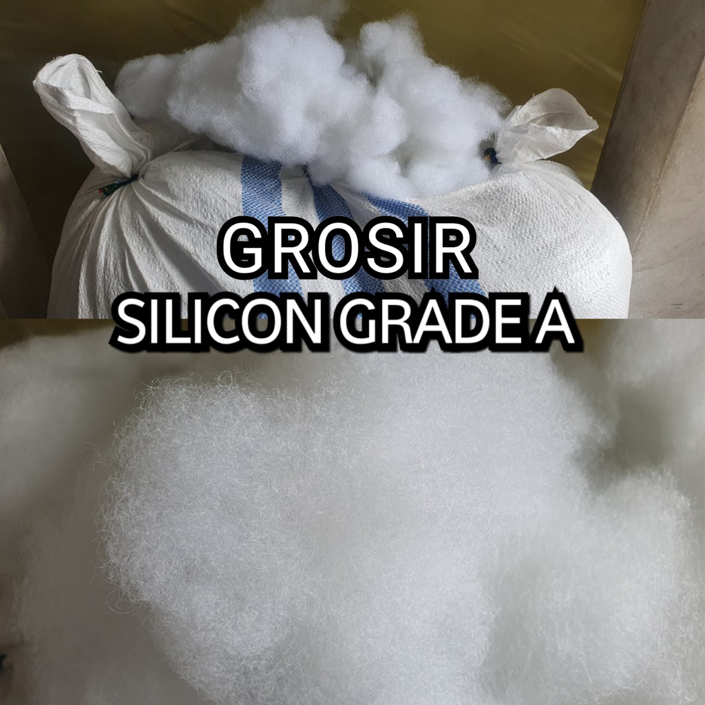 Jual GROSIR Silicon GRADE A Bahan Silikon Putih Dacron/Dakron 100 gram ...