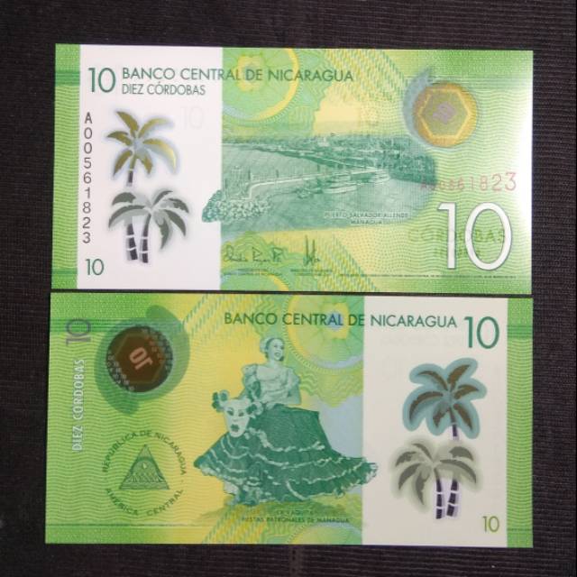 Jual Uang Plastik/Polymer 10 Nicaragua Gres Mulus Unc | Shopee Indonesia