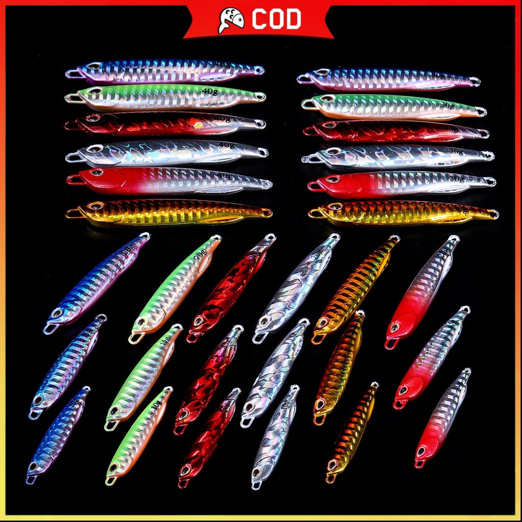 Jual Sougayilang 10g/20g umpan pancing Fishing Jig Umpan Metal Jigging Lures Jig Tenggelam Umpan ...