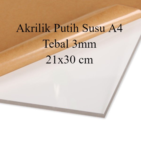 Jual Akrilik Lembaran Putih Susu A4 3mm | Shopee Indonesia