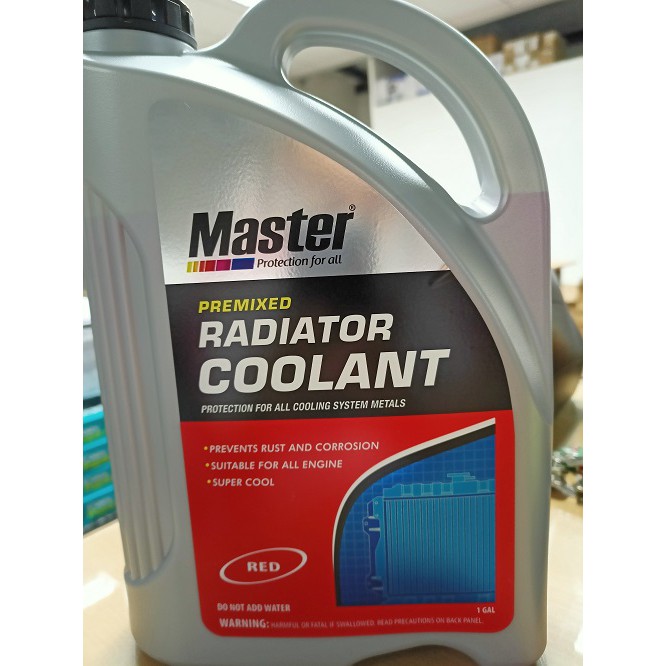 Jual master air radiator coolant master premixed red 4 liter -65826 ...