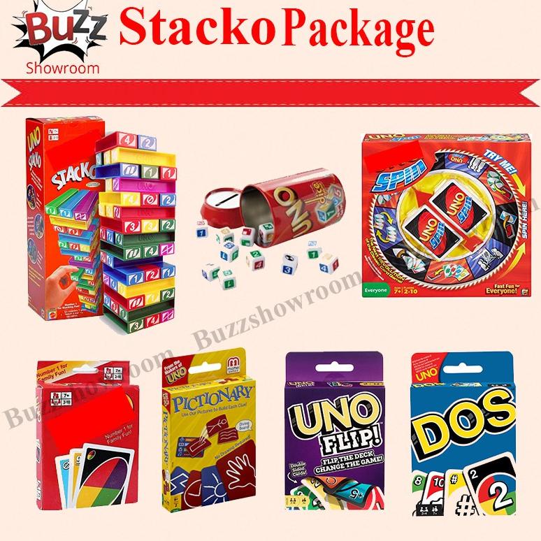 Jual Uno Stacko Kartu Dadu Flip Dos Spin / Menara Balok Edukatif Family ...