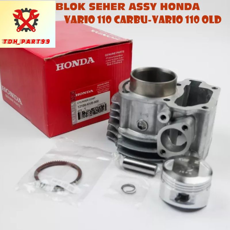 Jual BLOCK/BLOK SEHER CYLINDER SET/KOMPLIT HONDA VARIO 110 KARBU + PISTON | Shopee Indonesia