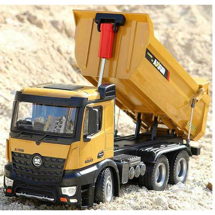 Jual Huina 1582 1/14 Full Metal 6x6 Heavy Duty Dump Truck RC Alat Berat ...