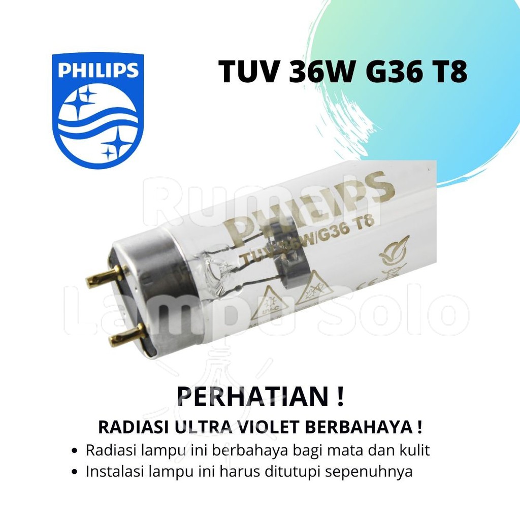 Jual Lampu PHILIPS TUV 36W G36 T8 - Lampu TL UV disinfektan air dan udara [WAJIB PACKING KAYU ...