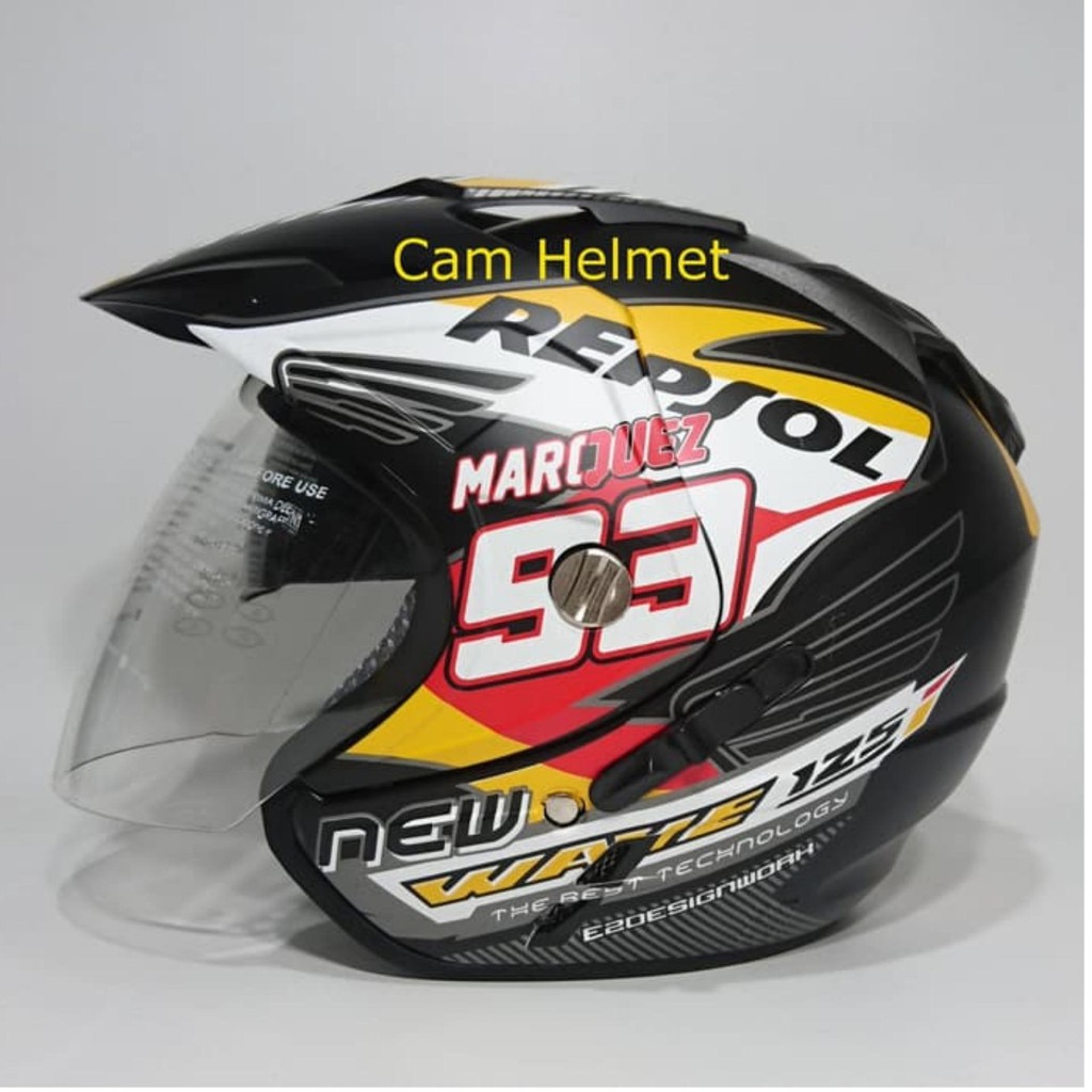 Jual 11.11 Helmet Double Visor Marquez Repsol Honda - Black Doff Helm ...