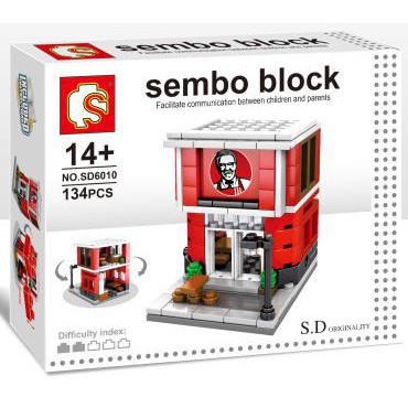 Jual BEST LEGO MERK SEMBO BLOCK MODEL SEPERTI KFC RESTAURANT 134 PCS ...