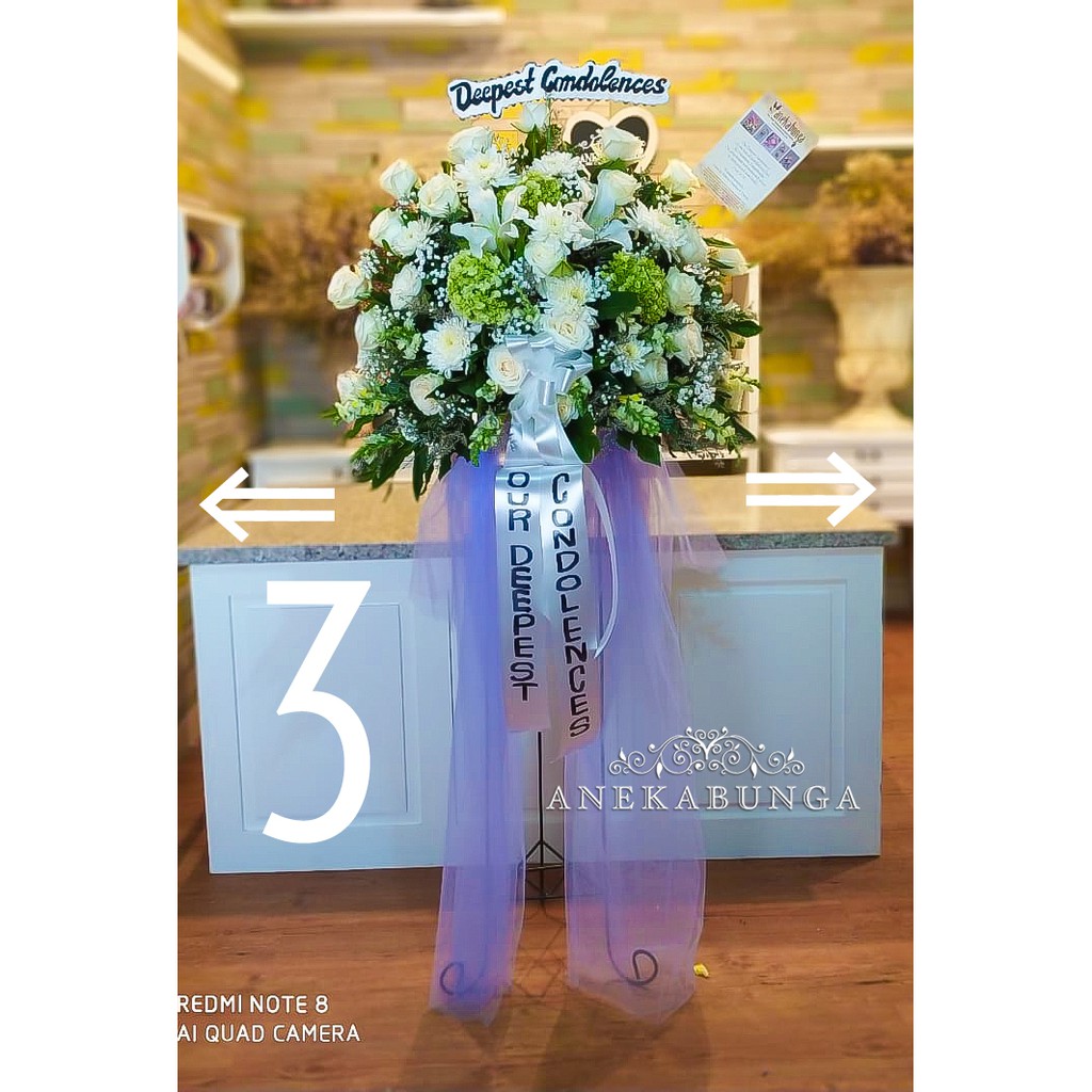 Jual Standing Flower Duka Cita Karangan Condolence Bunga Fresh Asli ...
