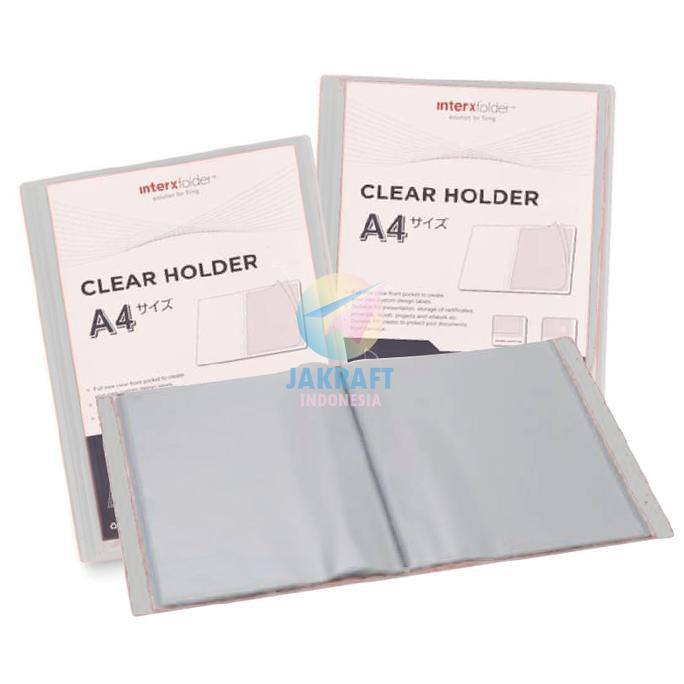 Jual Map Clear Holder A4 isi 20 PP Pocket Putih Bening Clear Transparan ...