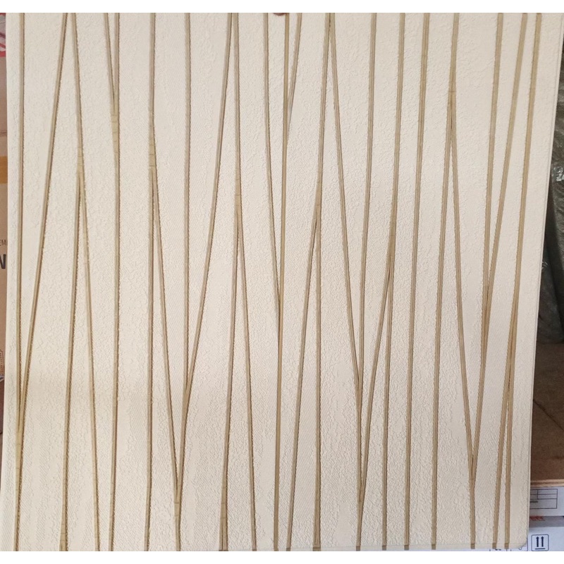 Jual Wall Panel Foam Sticker Alumunium Foil Back Batik Emas Hitam Bata ...