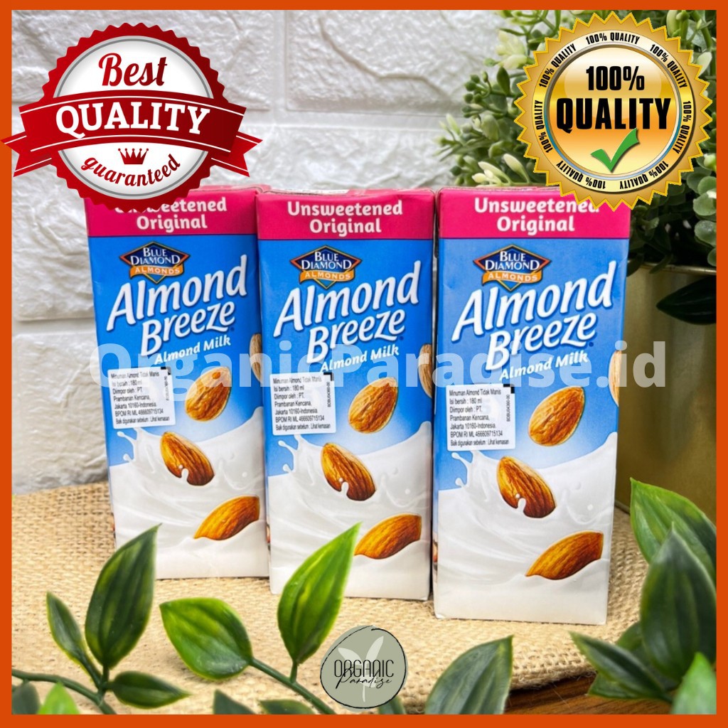 Jual Susu Almond Breeze Blue Diamond Unsweetened 180 ml / Blue Diamond Almond Breeze Unsweetened ...