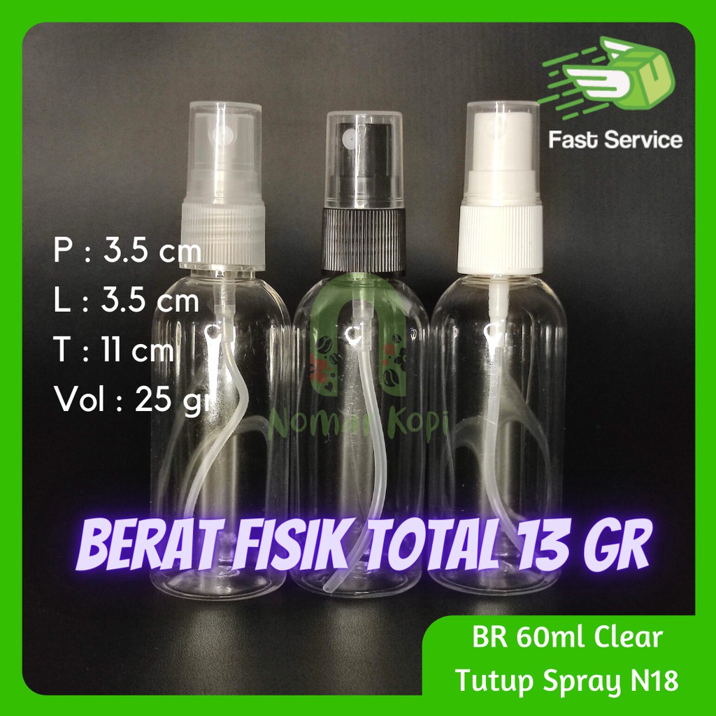 Jual Botol Spray 60ml Bening Bahan Tebal Elegan Mudah Dibawa CEK HARGA ...
