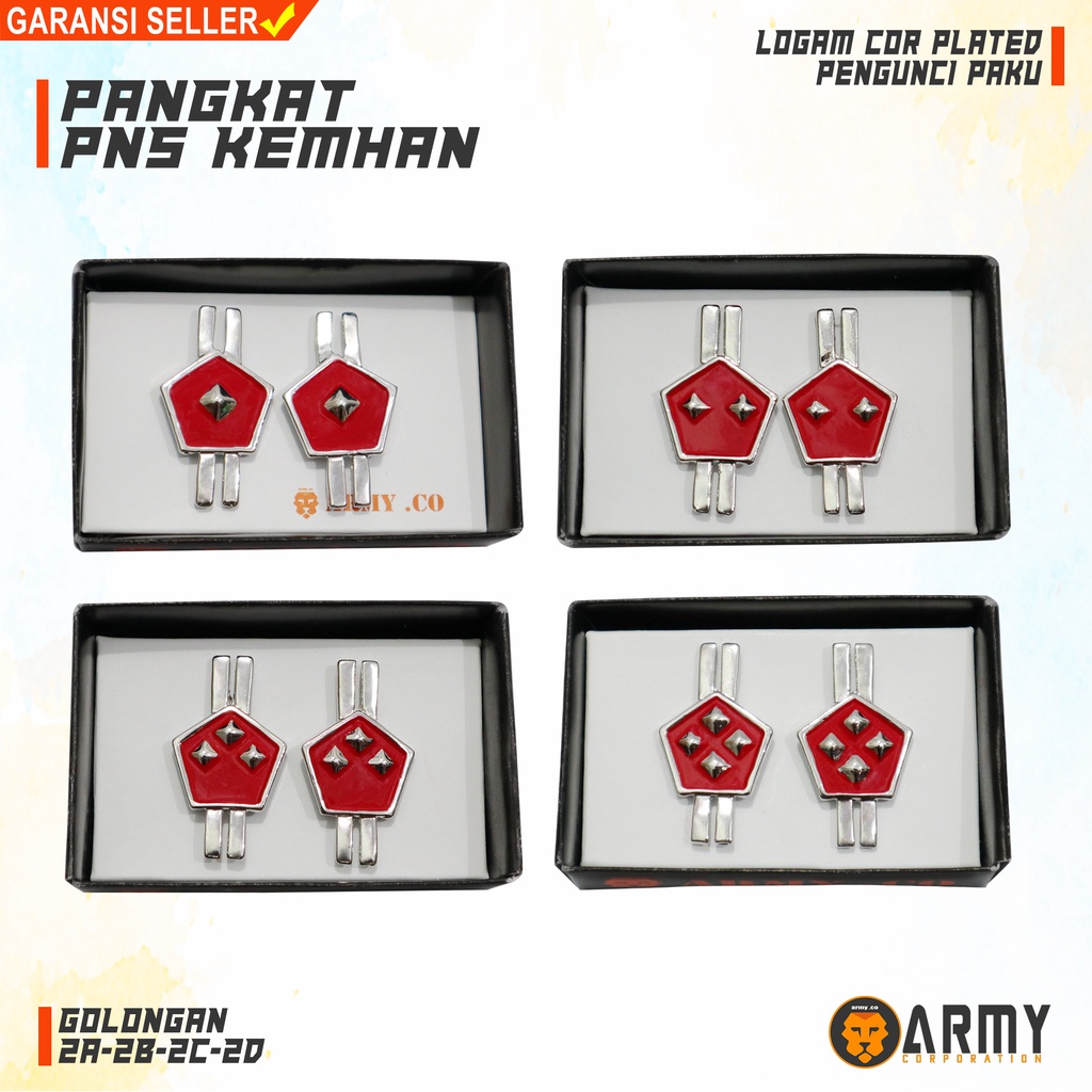 Jual PANGKAT PNS KEMHAN GOLONGAN 2A 2B 2C 2D /EMBLEM PIN KEMHAN ...