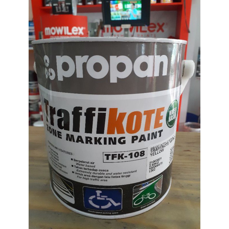 Jual cat garis dan marka jalan propan taffikote TFK-108 WB yellow 2,5KG ...