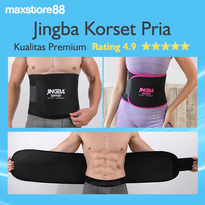 Jual JINGBA KORSET PELANGSING PERUT ANGKAT BERAT BESI KORSET PENOPANG ...