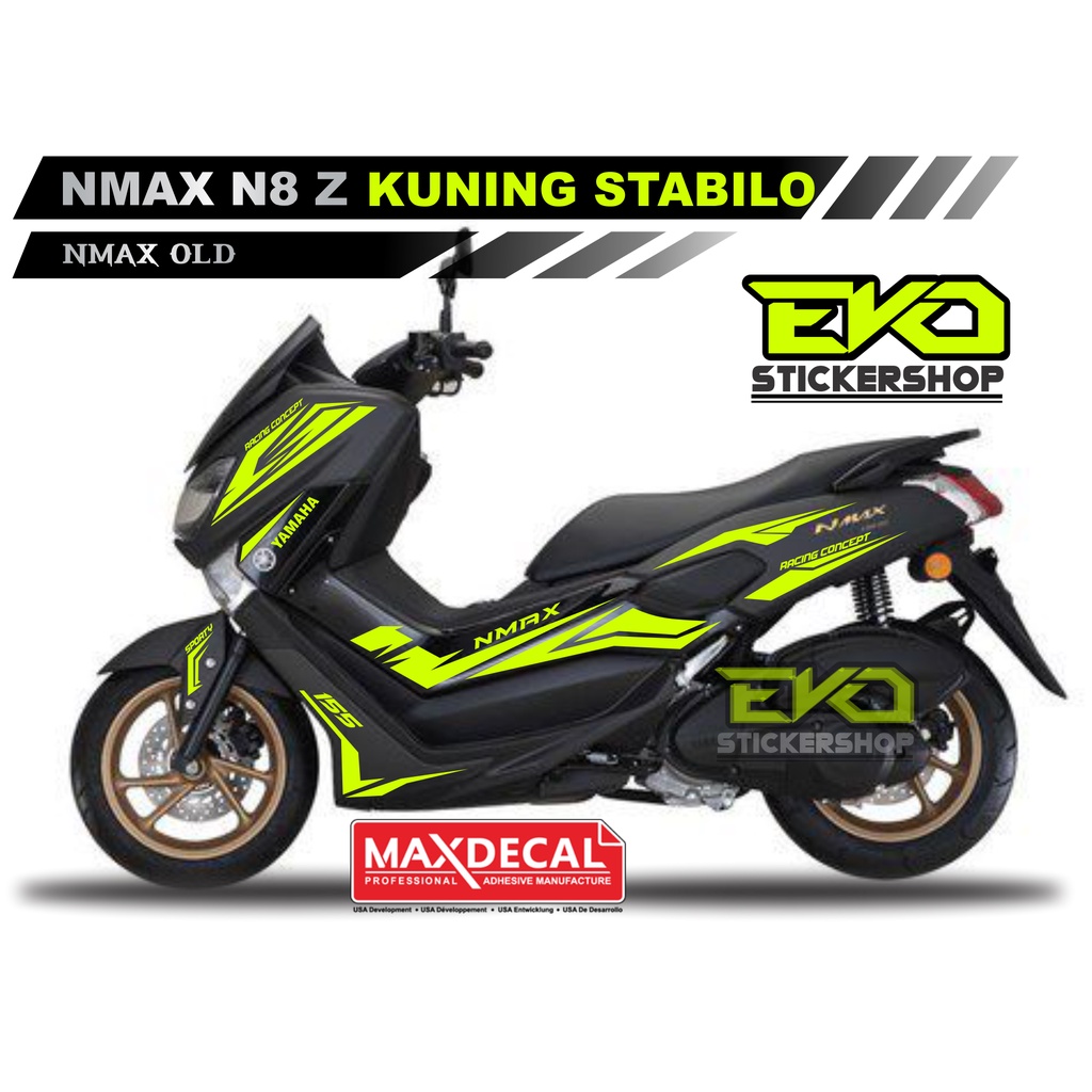 Jual Sticker Nmax Hitam cutting stiker stabilo nmax 2016 2017 2018 2019 ...