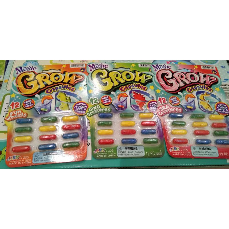 Jual Magic Grow Capsules Dino tranSportation sea hewan laut Bug ...