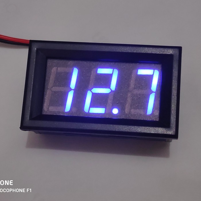 Jual voltmeter digital 0.56'' komponen MBR voltmeter motor - Biru ...