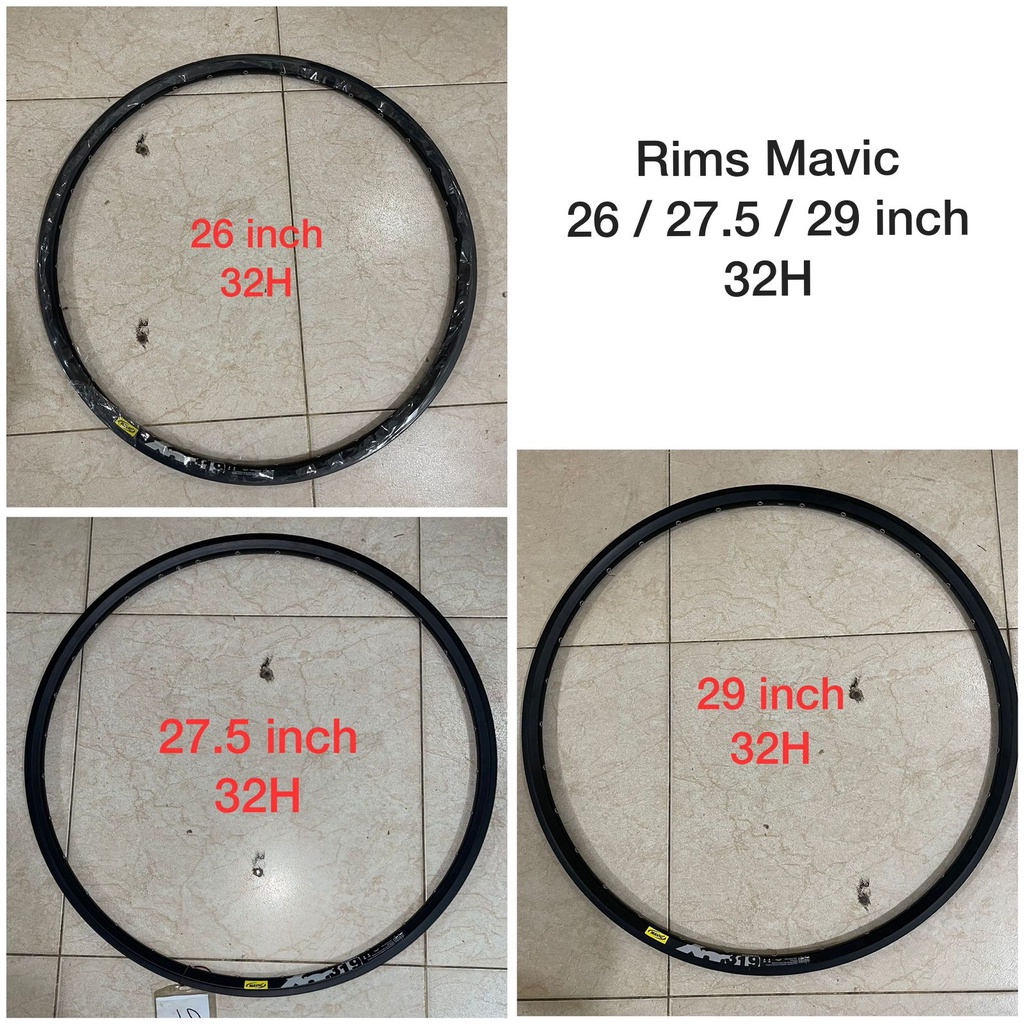 Jual Rims Mavic Double Wall 26/27.5/29 inch 32 Hole XM 319 Discbrake ...