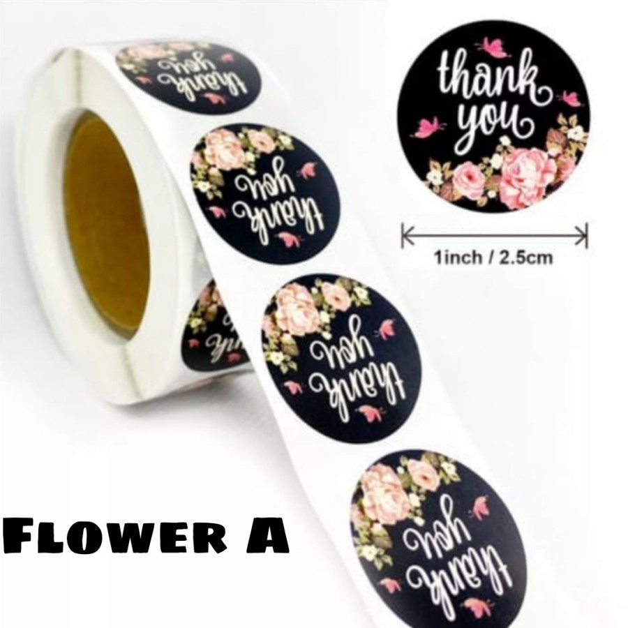 Jual Stiker sticker label kemasan makanan snack surat kado Thank you ...