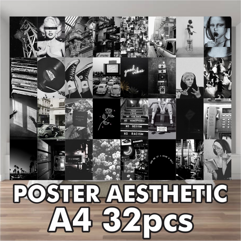 Jual Poster Aesthetic Paket 32pcs A4 Poster Aesthetic Poster Dinding ...