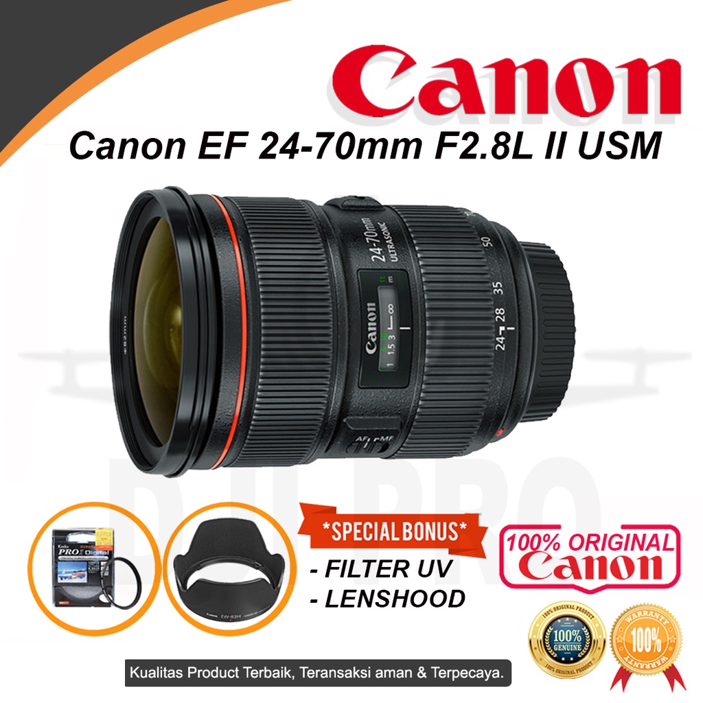 Jual Canon EF 24-70mm F2.8L II USM - LENSA CANON EF 24-70MM F2.8 L ORIGINAL | Shopee Indonesia