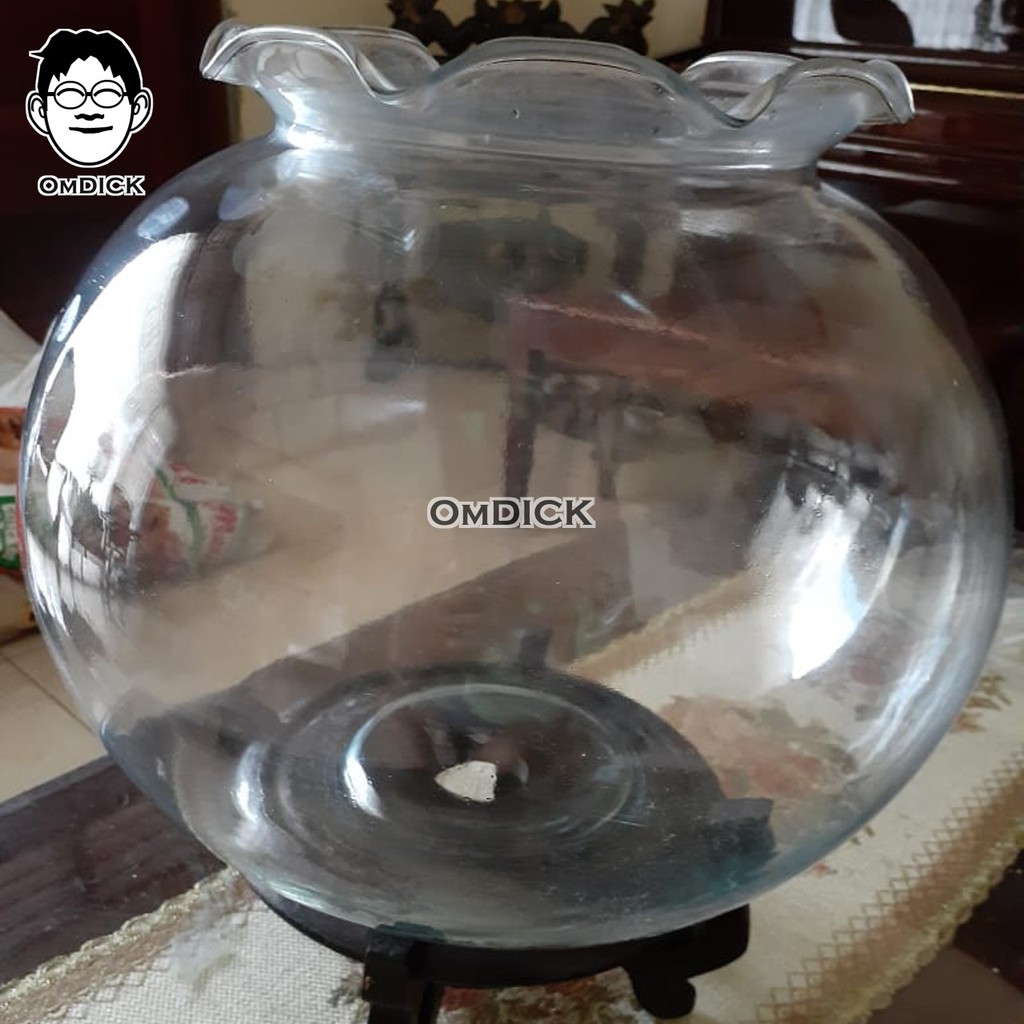 Jual Akuarium Bulat Kaca ukuran diameter 35 cm tempat peliharaan ikan ...