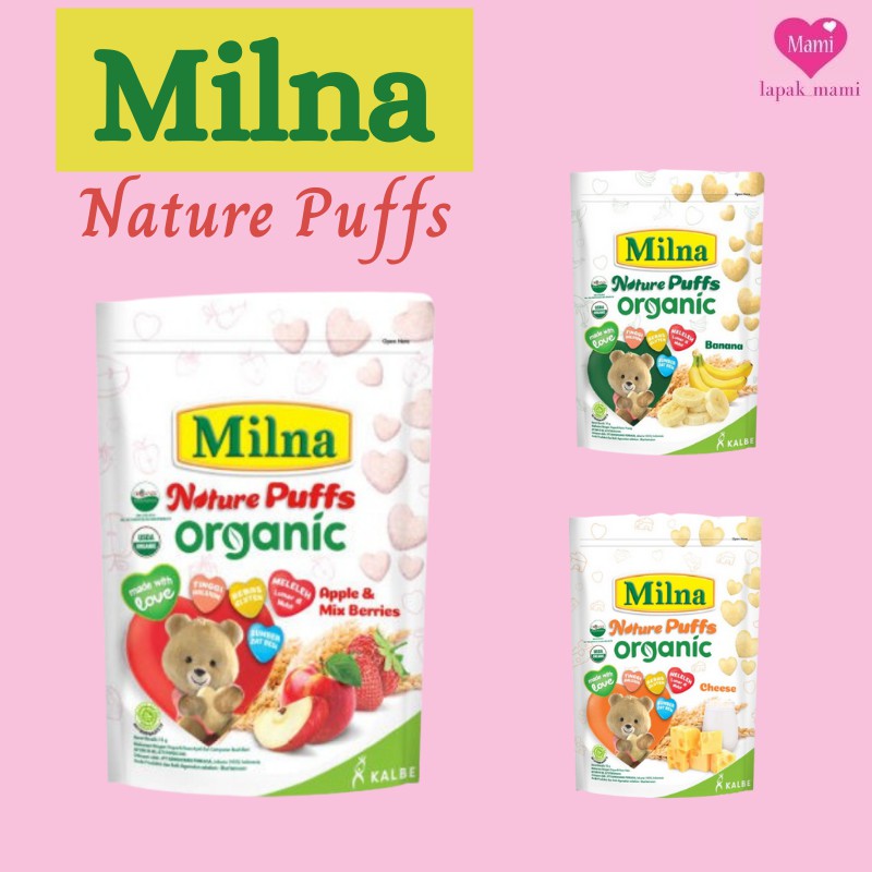 Jual Milna Nature puff Organic 15g Snack / Makanan Bayi | Shopee Indonesia