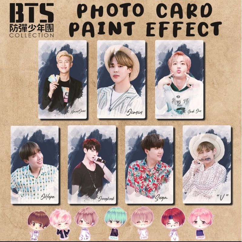 Jual Kartu BTS Collection Photo BTS Card dengan Effect Lukisan | Shopee Indonesia