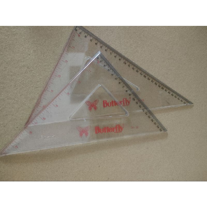 Jual penggaris segitiga butterfly set no.10 triangle rulers | Shopee ...