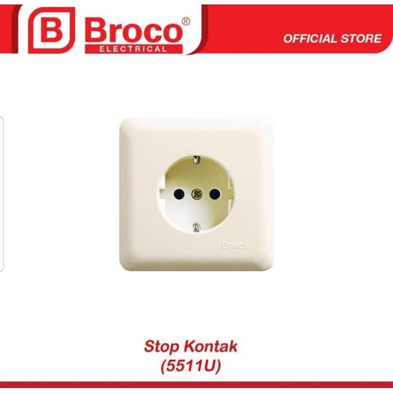 Jual BROCO saklar STOPKONTAK NEW GEE STOP KONTAK IB 5511U INBOW IB TANAM DINDING TUNGGAL ASLI ...
