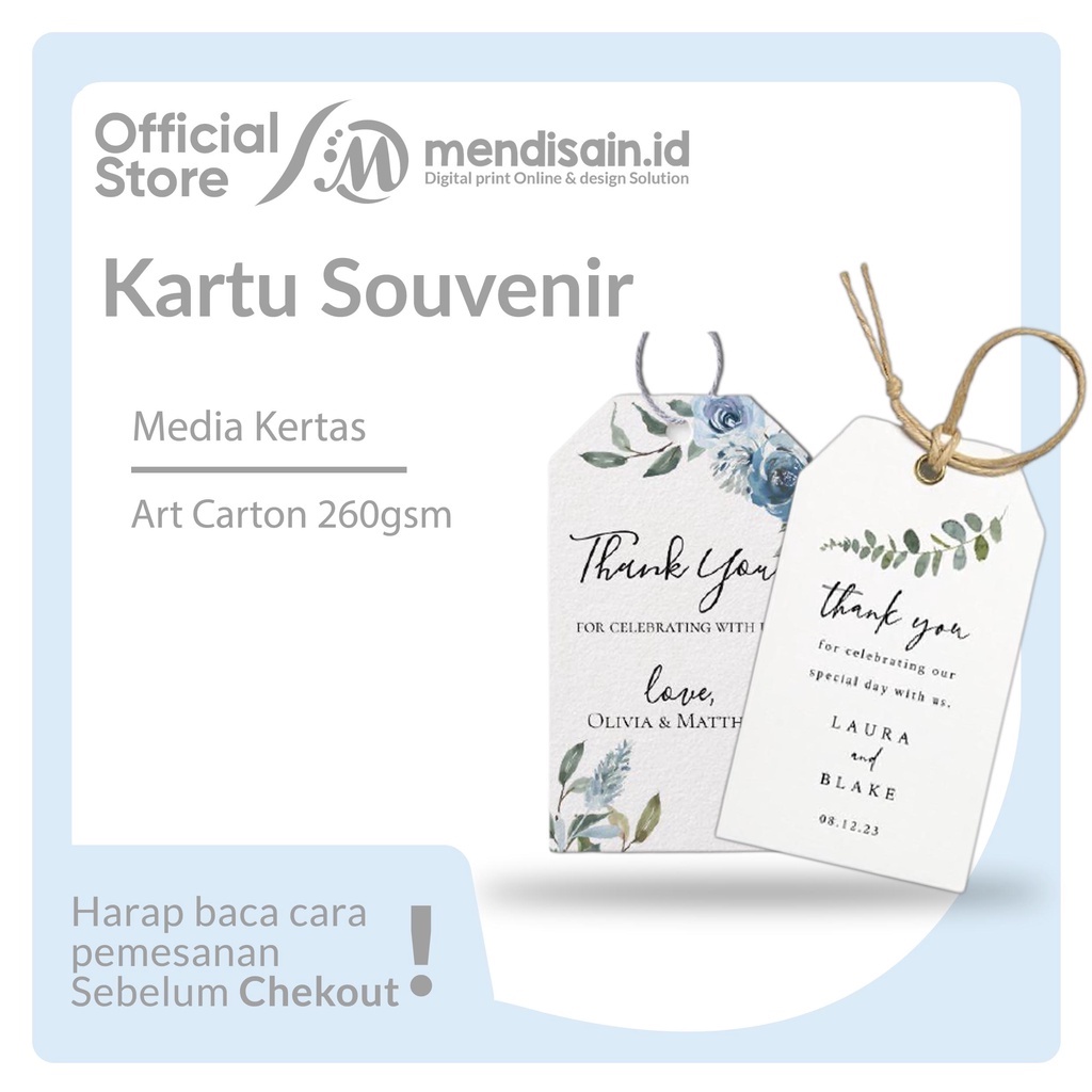 Jual Thankyou Card / Souvenir Card / Wedding Card / Kartu Souvenir ...