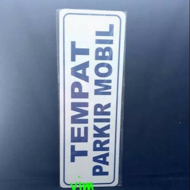 Jual Akrilik tulisan tempat parkir mobil 14x40cm ,sign label acrylic ...
