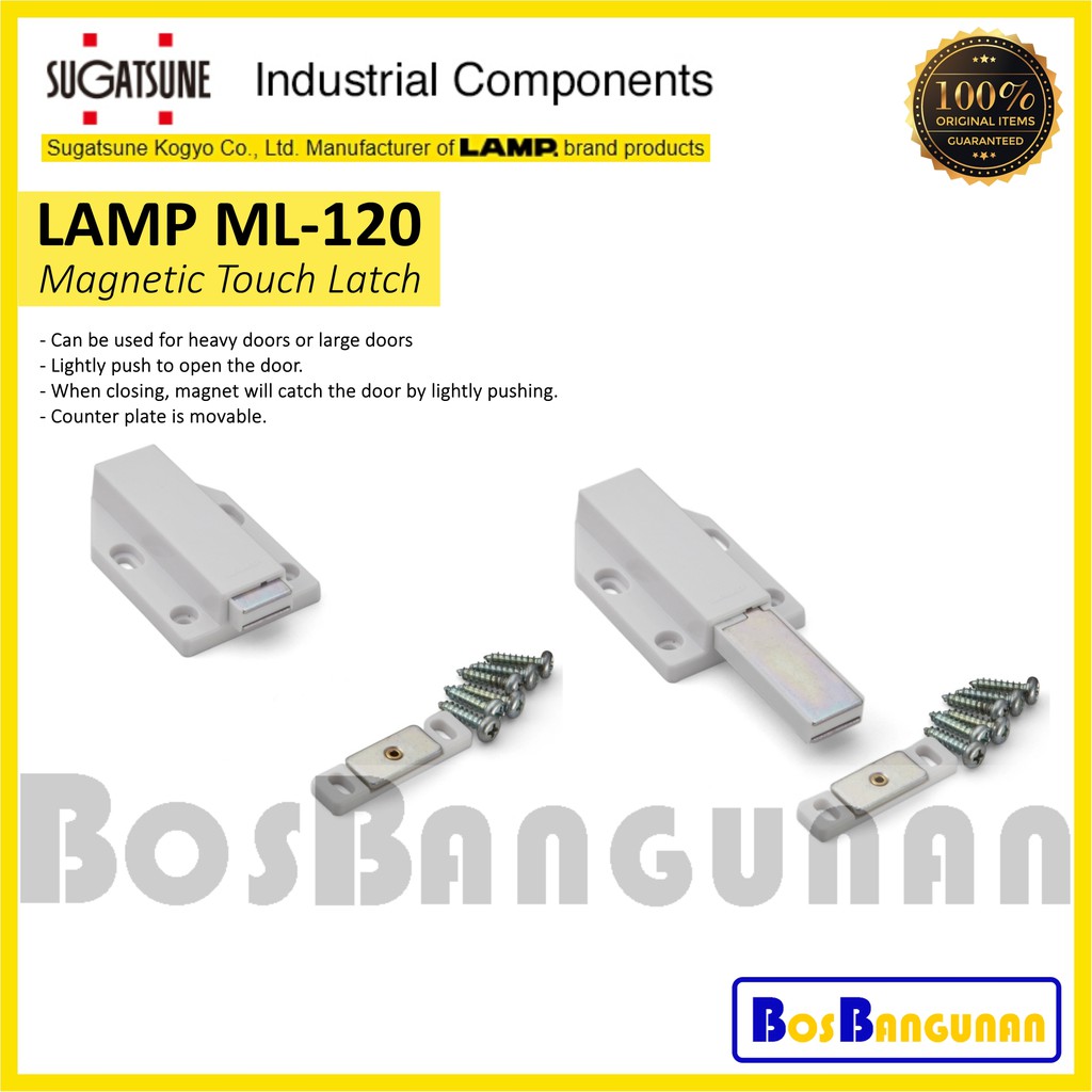 Jual Catch & Latch Tip On LAMP ML120 WHITE/ Push Open Lemari / Engsel ...