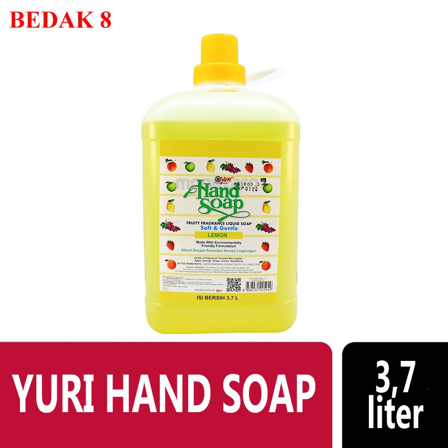 Jual Yuri Hand Soap 3.7 Liter/ Yuri Sabun Cuci Tangan 3,7 Liter ...