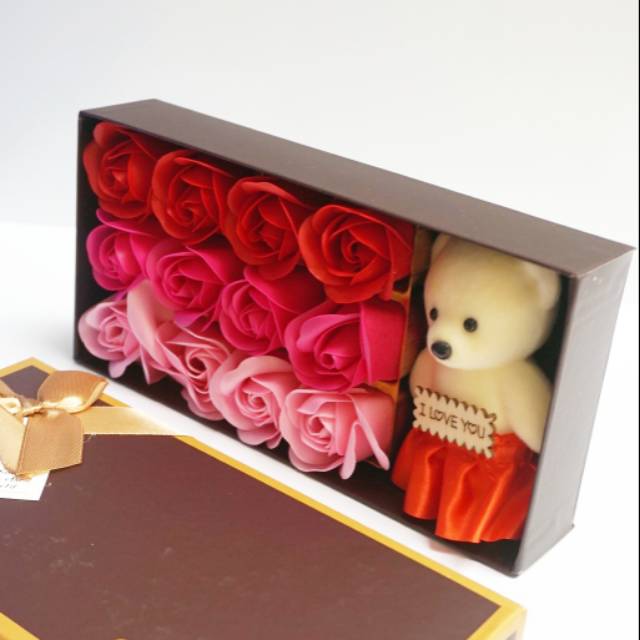 Jual Buket bunga box flower bouquet brown box hadiah wisuda anniversary ...