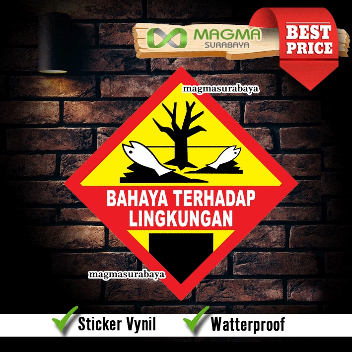 Jual Stiker Logo Simbol Limbah B3 Berbahaya terhadap lingkungan ...