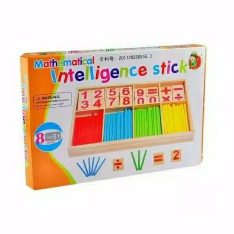 Jual Intelligence Stick / stik kayu belajar berhitung / belajar angka ...